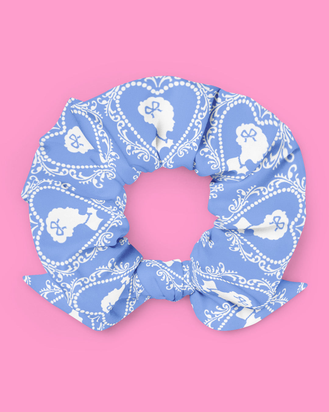 Buy Blue Cameo Eco Scrunchie Online | By Miss Lala | vintage clothing ...